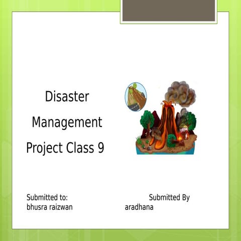 Disaster-Management-9th-Class-Project. Pdf | PDF