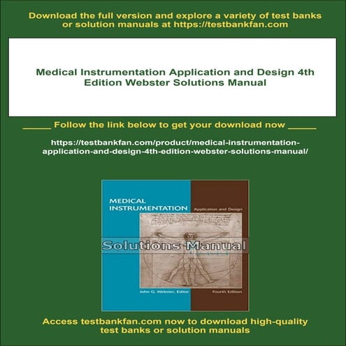 Medical Instrumentation Application and Design 4th Edition Webster Solutions Manual | PDF