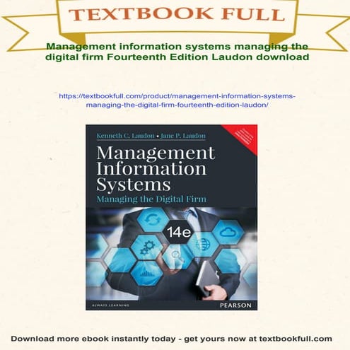 Management information systems managing the digital firm Fourteenth Edition Laudon | PDF
