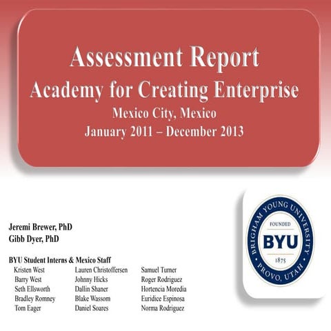 ACE Assessment Report 14 Feb 2014.ppt (1) | PPTX