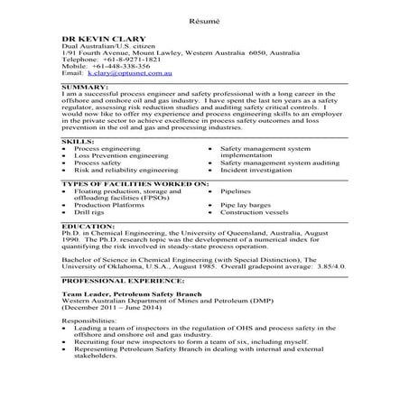 Kevin Clary Resume 20150515 | PDF