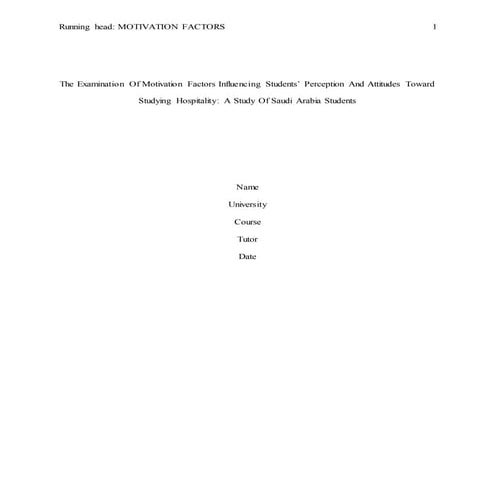 Study Motivation, Academic Performance and Commitment Career in ...