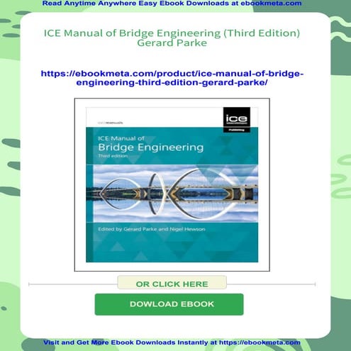 ICE Manual of Bridge Engineering (Third Edition) Gerard Parke | PDF