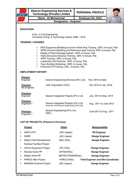 Experience letter_JGC | PDF