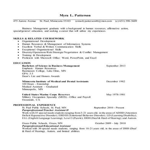 Myra's Resume 06042016 | DOCX