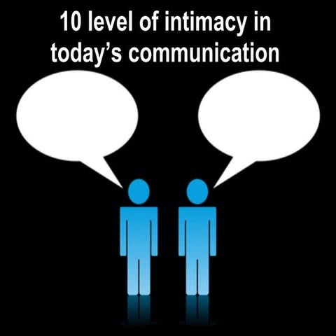 10 level of intimacy in today’s communication | PPT