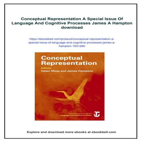 Conceptual Representation A Special Issue Of Language And Cognitive ...