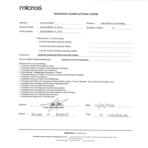 MICROS MATERIAL CONTROL TRAINING | PDF