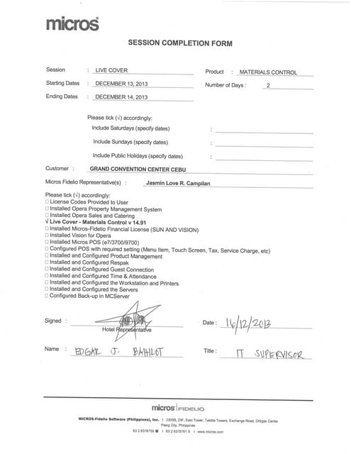 MICROS POS TRAINING | PDF