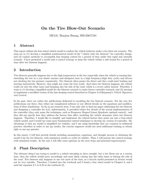 Anti lock braking (ABS) Model based Design in MATLAB-Simulink | PDF
