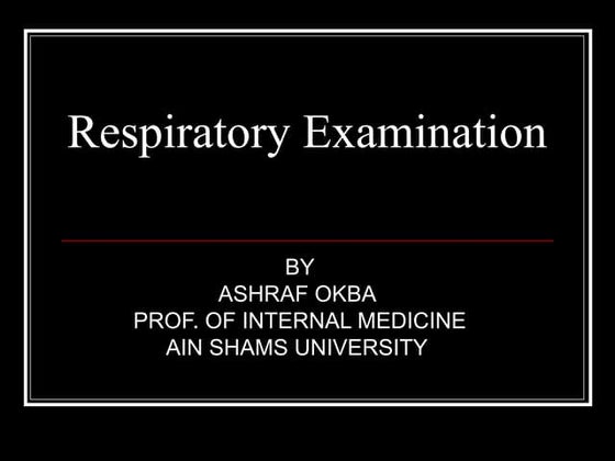 Examination of the respiratory system | PPT