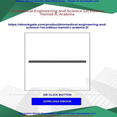 Biomedical Engineering and Science 1st Edition Hamid R. Arabnia | PDF