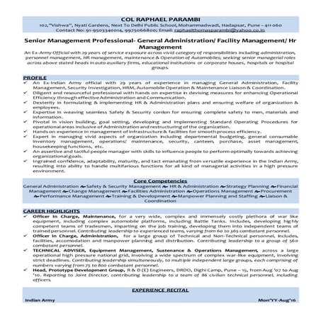 Col Raphael - Resume 2016 | DOCX | Human Resources | Business