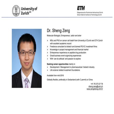 BriefBio Dr.Zeng | Business | Business and Finance
