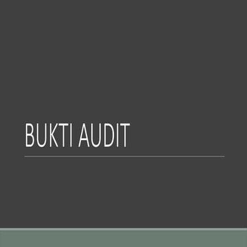materi presentasi bukti audit power point | PPT