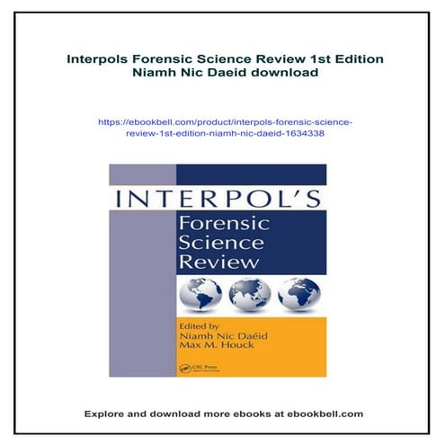 Interpols Forensic Science Review 1st Edition Niamh Nic Daeid | PDF