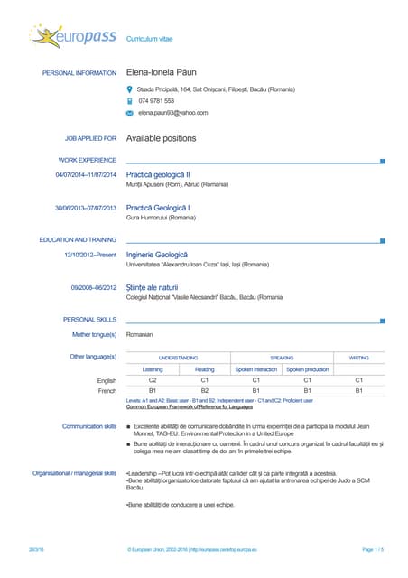 CEFR- Common Reference levels : Self-assessment grid | PDF | Freelance ...