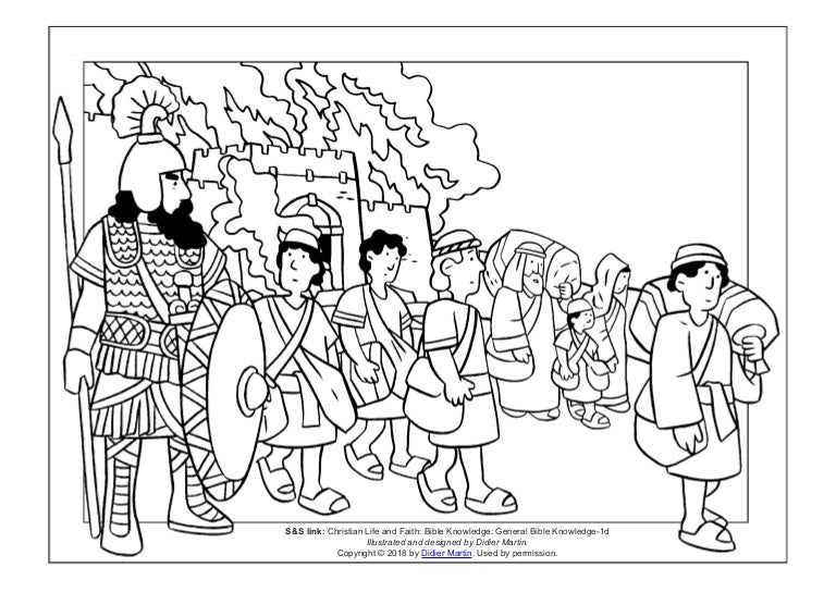 Coloring Page: Young People in the Bible: Captives to Babylon