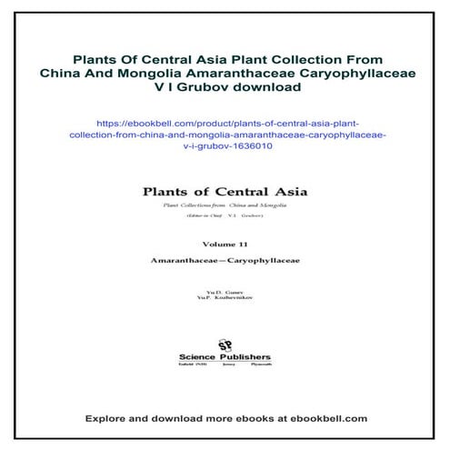 Plants Of Central Asia Plant Collection From China And Mongolia ...