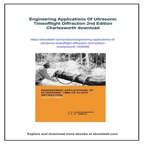 Engineering Applications Of Ultrasonic Timeofflight Diffraction 2nd ...