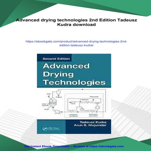 Advanced drying technologies 2nd Edition Tadeusz Kudra | PDF