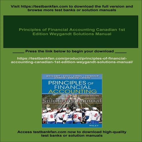 Principles of Financial Accounting Canadian 1st Edition Weygandt ...