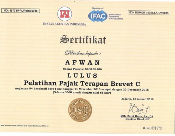 Ijazah Afwan PPAK | PDF