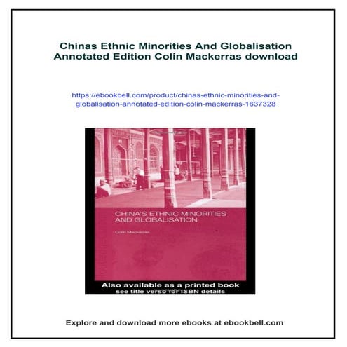 Chinas Ethnic Minorities And Globalisation Annotated Edition Colin ...