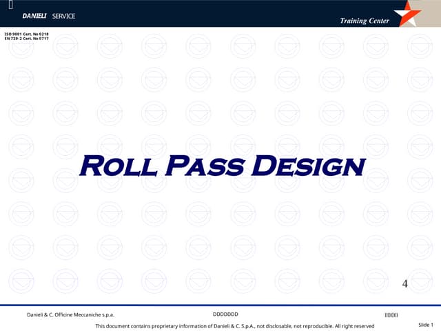 Roll pass design in continuous bar mills | PDF