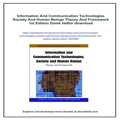 Information And Communication Technologies Society And Human Beings ...