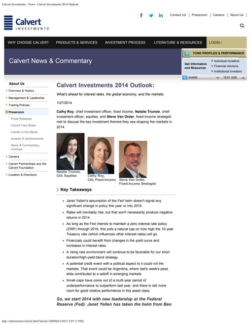 Calvert Green Bond Fund Fact Sheet | PDF