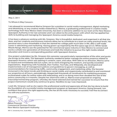 Marina Simpson Letter of recommendation letterhead(1) | PDF