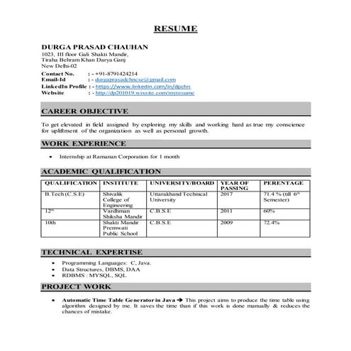 RESUME_DURGA_PRASAD | DOCX