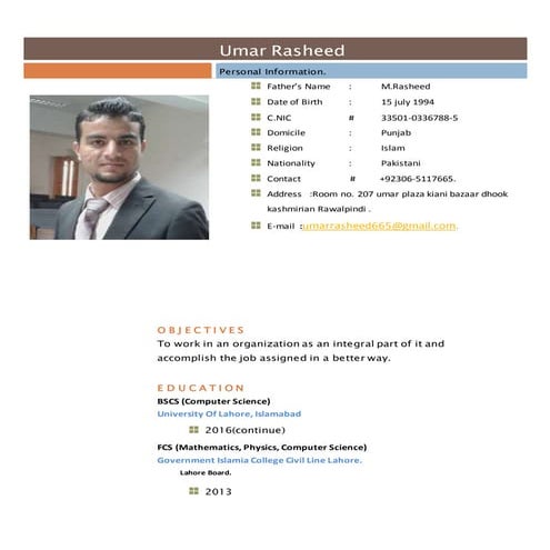 Umar Rasheed cv | DOCX