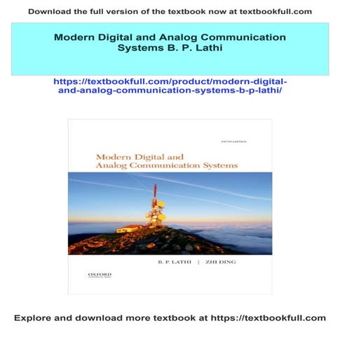 Full Download Modern Digital and Analog Communication Systems B. P. Lathi PDF DOCX | PDF