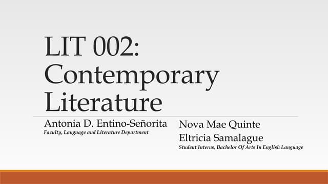 21st century asian literature | PPTX