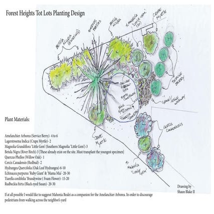 Forest Heights Tot Lot Landscape Plan | PDF | Landscaping | Home & Garden