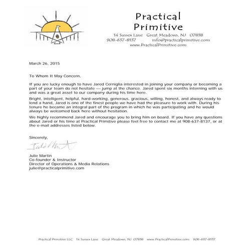 JaredRecommendationPracticalPrimitive | PDF