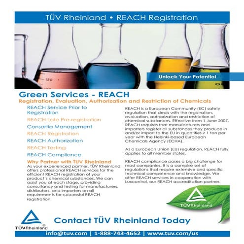 REACH_Registration_Factsheet | PDF