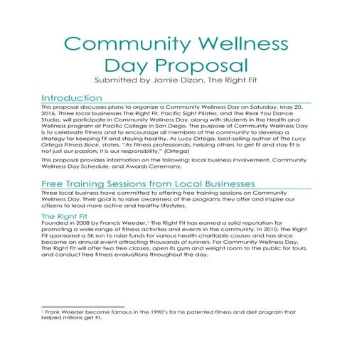 CS-Community Wellness Day Proposal | DOCX