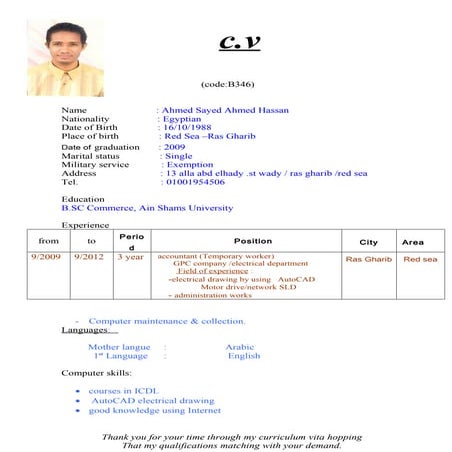 Ahmed Sayed CV | PDF
