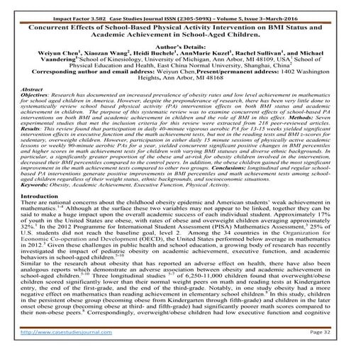 Exercise and ADHD in Children | PPTX