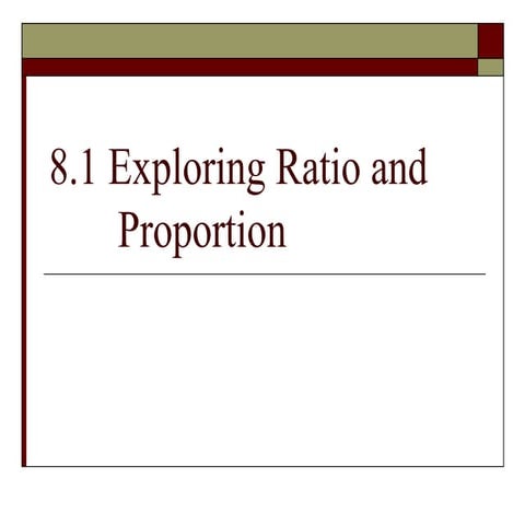 6.1 ratios, proportions, and the geometric mean | PPTX
