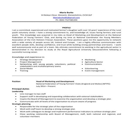 Maria Burke CV | PDF