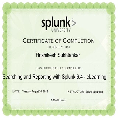 Searching and Reporting with Splunk 6.4 - eLearning | PDF