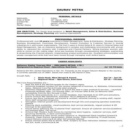 Saurav Mitra - Updated CV | DOCX