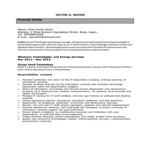 Robert Molle - CV - Jan 2016 | DOC