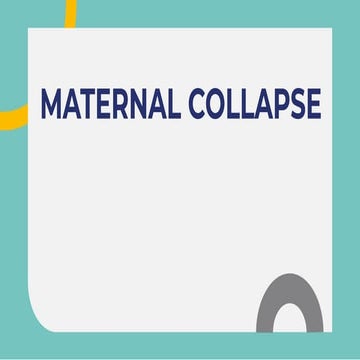 maternal collapse | PPT