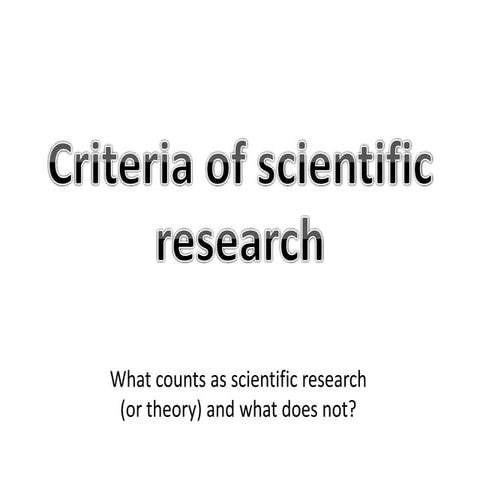 Criteria of_scientific_research | PPTX