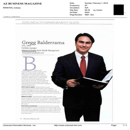 Arizona Business Magazine Balderrama 2-1-15 | PDF | Business | Business ...